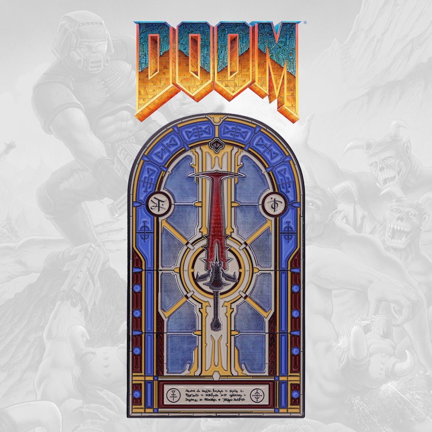 Doom Limited Edition Crucible Sword Stained Glass Window Ingot