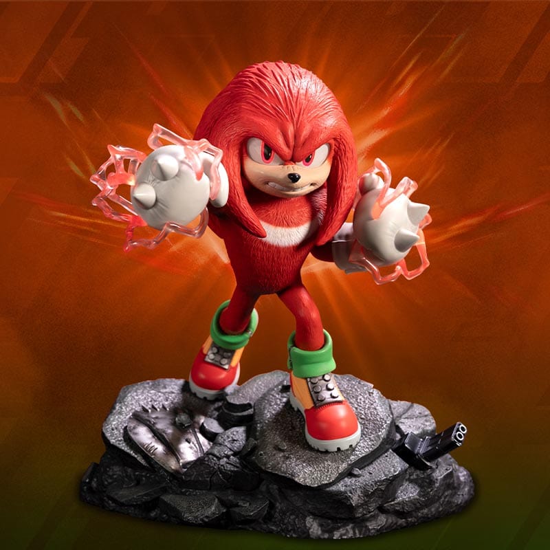 Official First4Figures Sonic the Hedgehog 2 Knuckles Standoff Statue