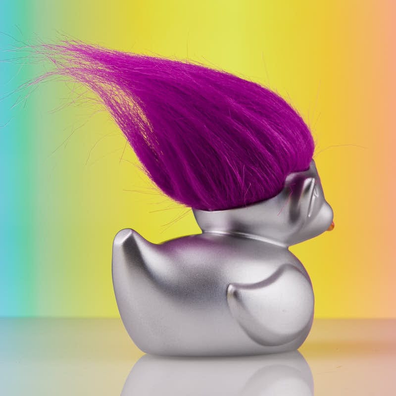 Trolls: Silver Troll (Silver with Purple Hair) TUBBZ (First Edition)