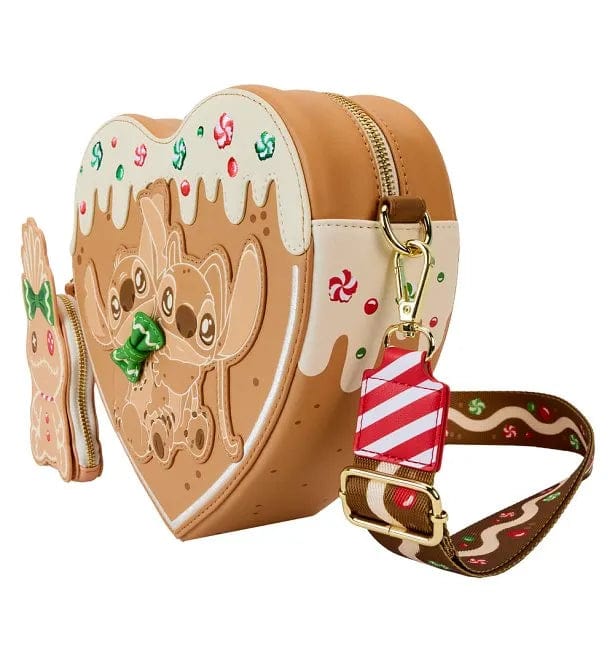 Loungefly Disney Lilo And Stitch Angel And Stitch Gingerbread Heart ...