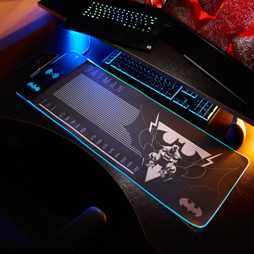 Batman XXL Gaming Mousepad | Wireless Charging & RGB Lighting | Just Geek